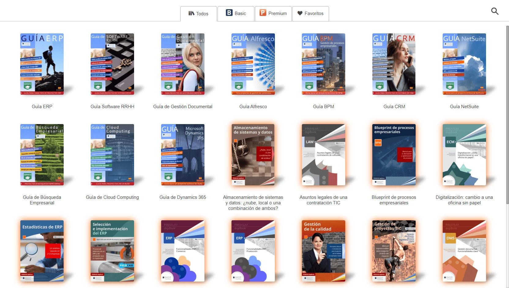 Sistema financiero: funcionalidades clave - todas las opciones agrupadas